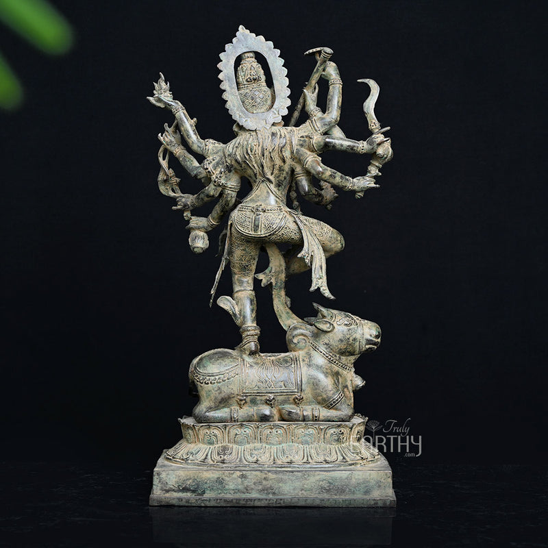 Devi Durga on Buffalo Demon - Bronze Statue – Trulyearthy