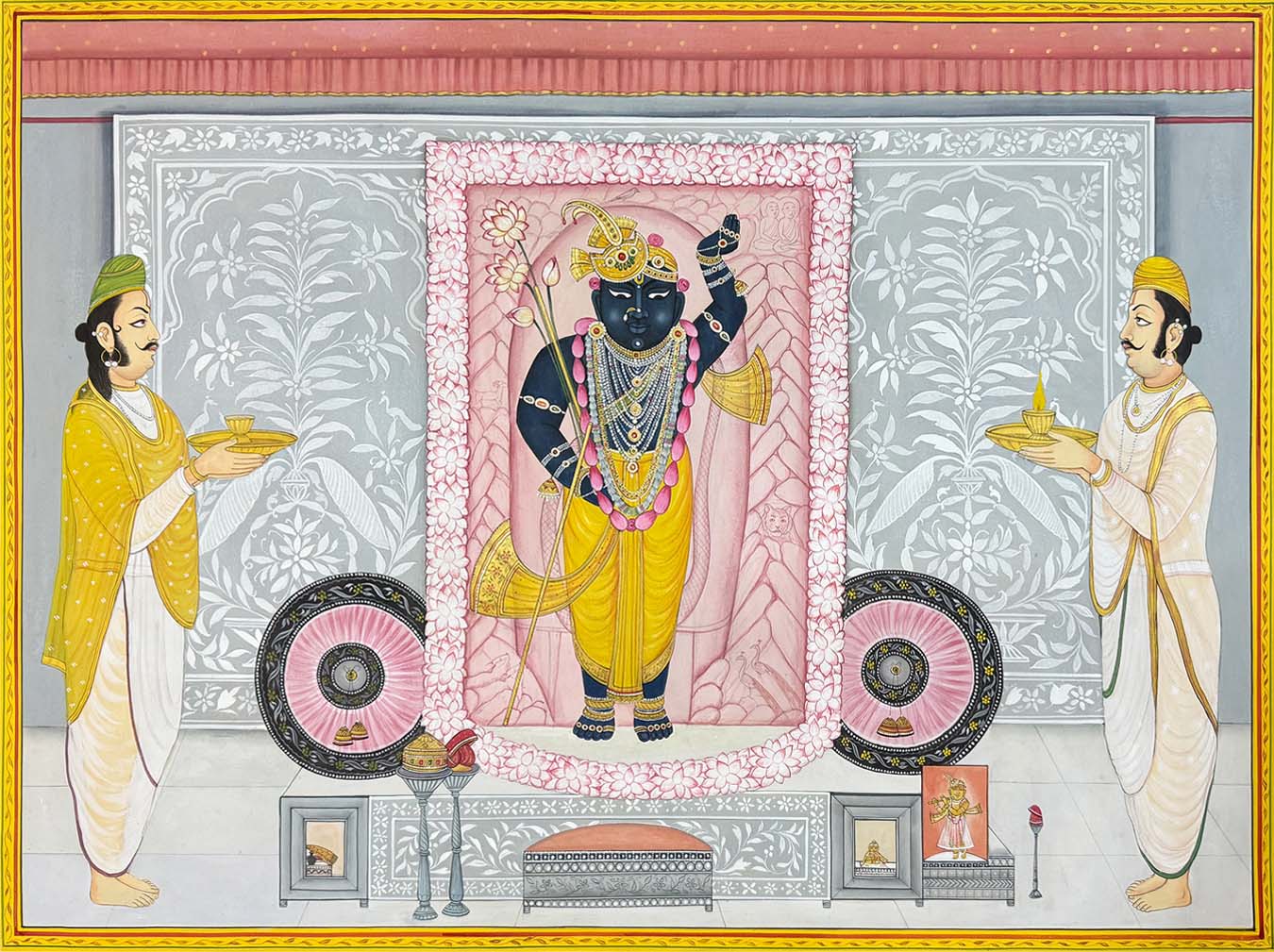 Shringara of Shrinathji - Handmade Pichwai Painting ( 50.5 x 37.5 inch ...