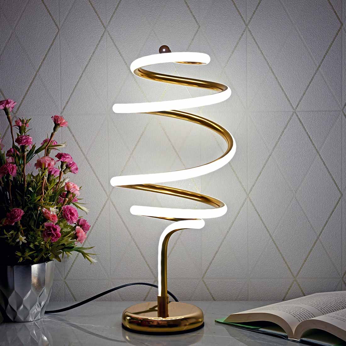 Abstract Modern LED Table Lamp – Truly Earthy