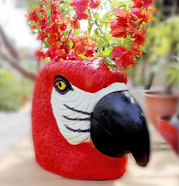 Parrot Resin Plant Pot - Big (Without Plant) – Truly Earthy