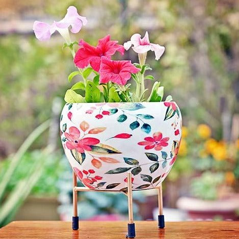 Pure Floral-Art Metal Planter (without Plant) – Truly Earthy